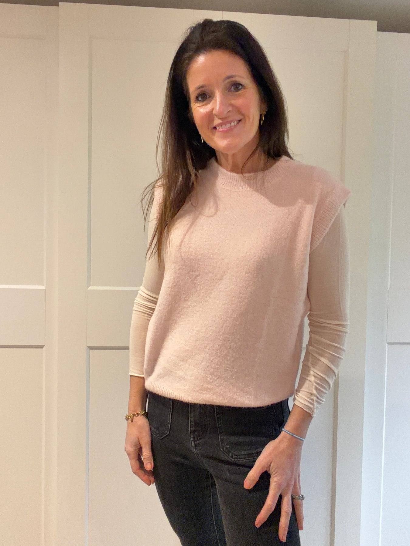 Super Soft Pale Pink Crew Neck Tank