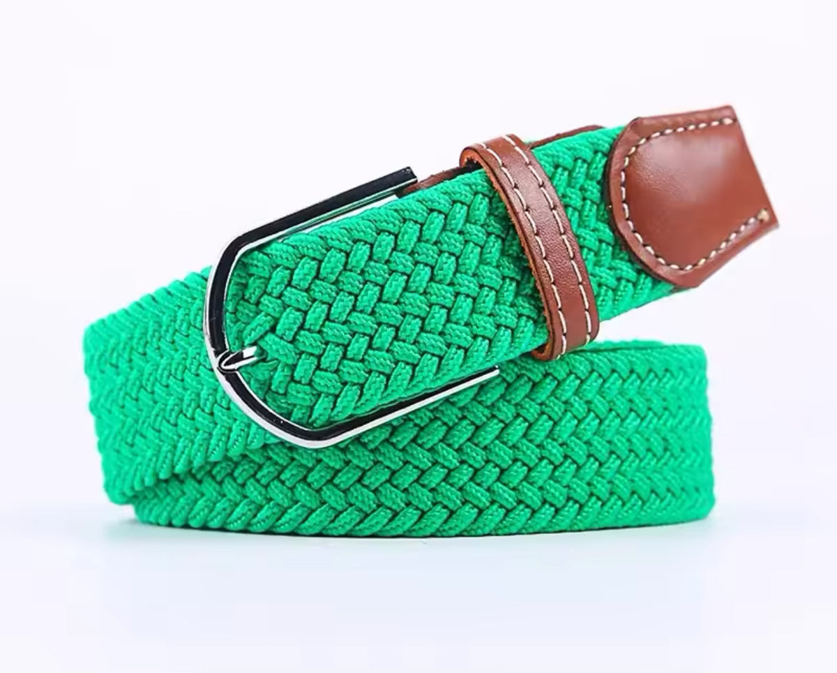 Green Stretch Woven Belt