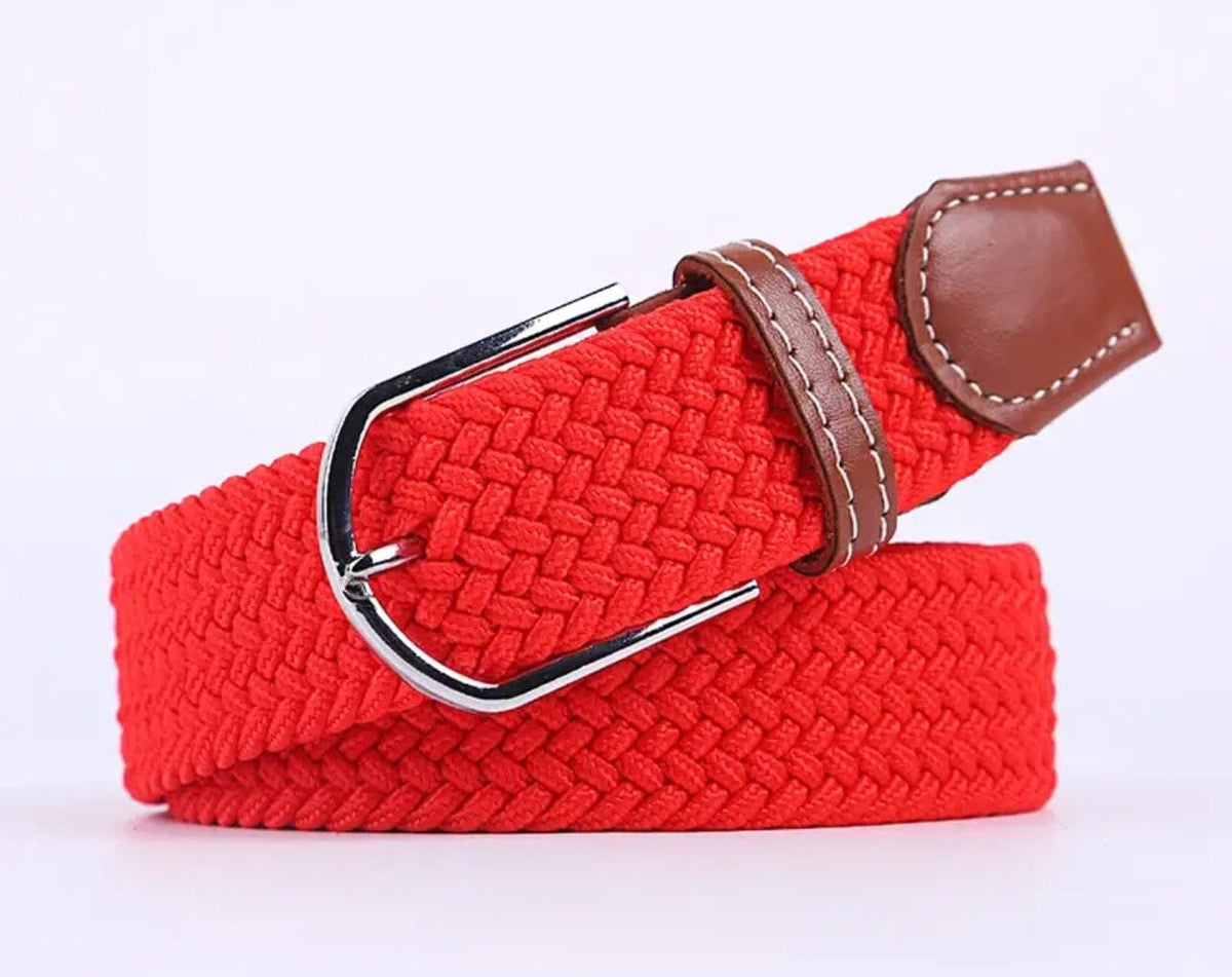 Red Stretch Woven Belt